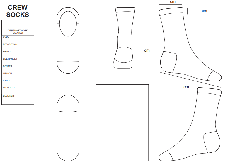 Custom Sock Size Reference - PT. Marel Sukses Pratama